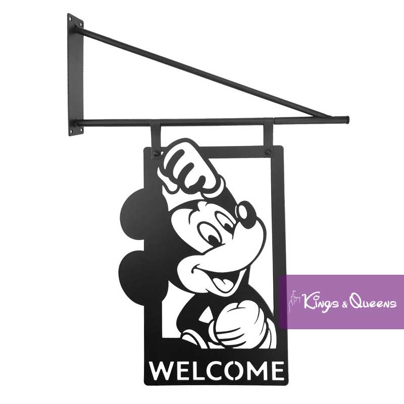 Metal Door Sign Swing Mickey Welcome