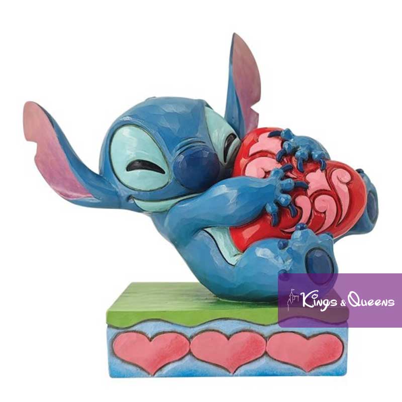 Heart Struck. Stitch Hugging Heart van Disney Traditions