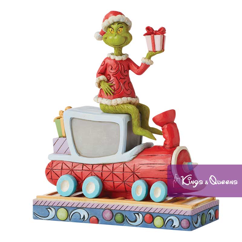 The Grinch on Train Kerstbeeldje van Jim Shore